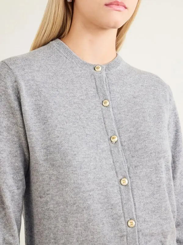 Dolce & Gabbana Cashmere Cardigan With Pearlescent Logo Buttons