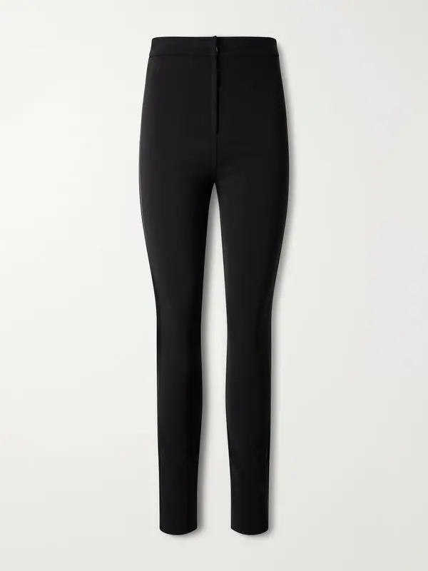 Dolce & Gabbana Stretch-jersey High-rise Cigarette Trousers - Black