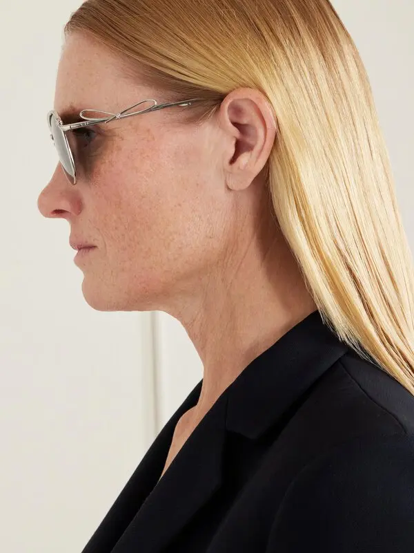 Dior Aviator-style Metal Sunglasses With Bow Accents