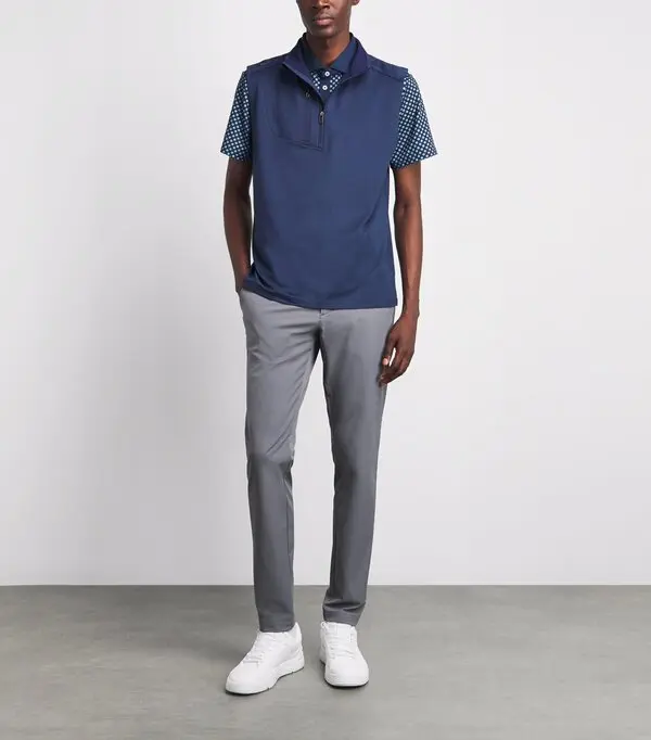 Rlx Ralph Lauren Half-zip Gilet - Blue