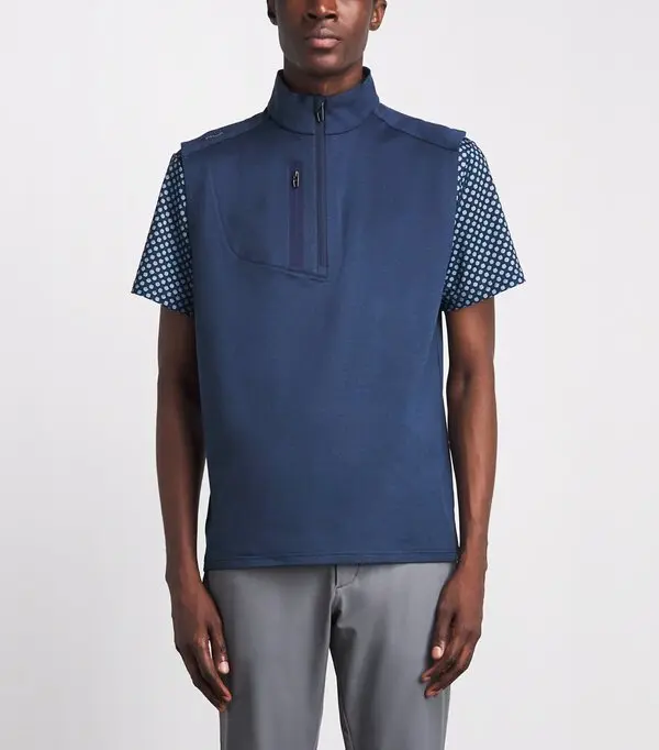 Rlx Ralph Lauren Half-zip Gilet - Blue