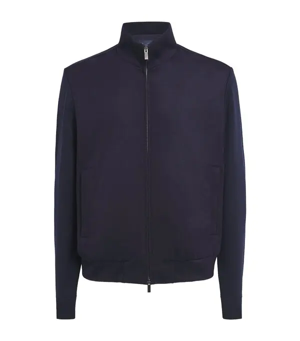 Paul & Shark Virgin Wool-cashmere Hybrid Zip-up Jacket