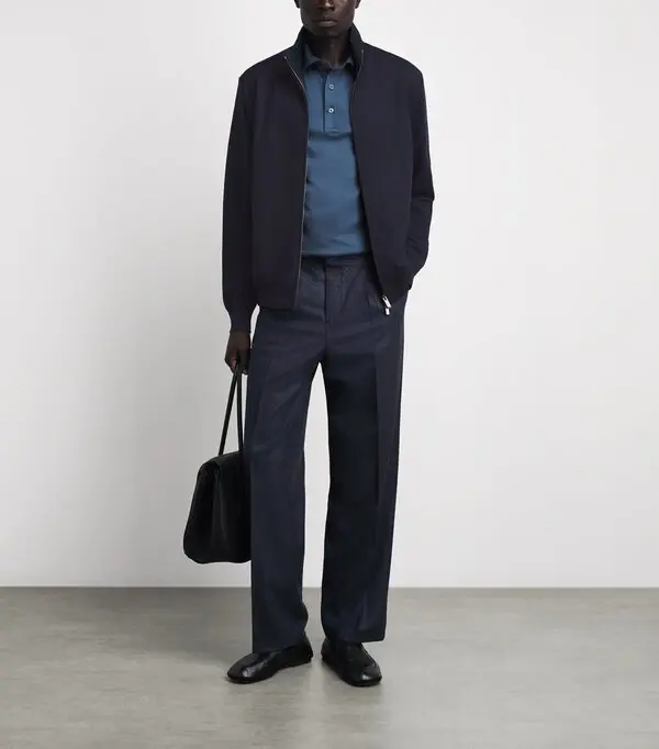 Paul & Shark Virgin Wool-cashmere Hybrid Zip-up Jacket