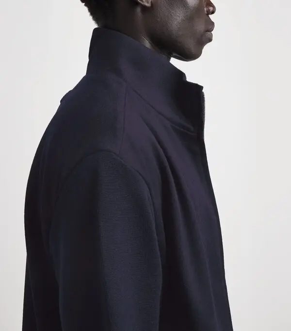 Paul & Shark Virgin Wool-cashmere Hybrid Zip-up Jacket