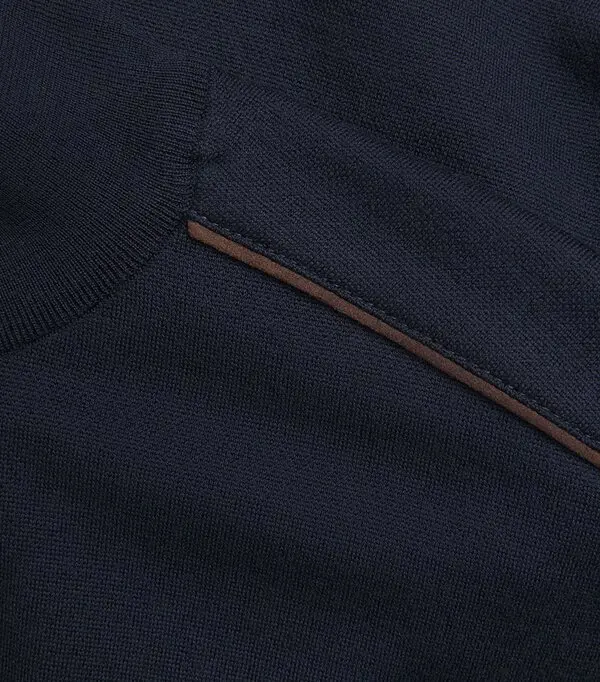 Paul & Shark Virgin Wool High-neck Sweater With Contrast Piping