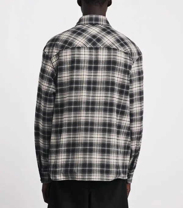 Moncler Cotton Check Zip-up Shirt
