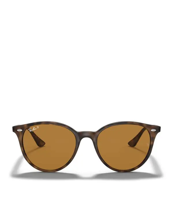Ray-ban Tortoiseshell Phantos Round Sunglasses - Brown