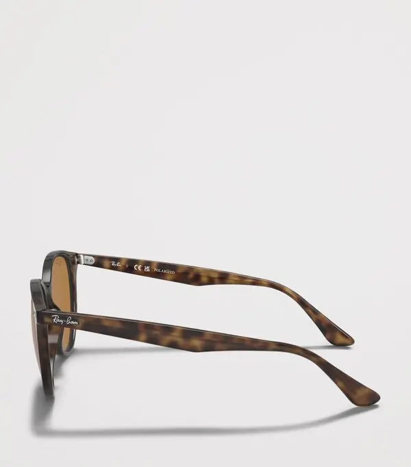 Ray-ban Tortoiseshell Phantos Round Sunglasses