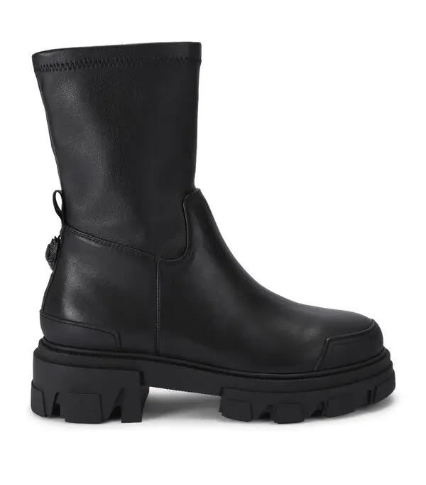 Kurt Geiger Leather Stomp Sock Ankle Boots