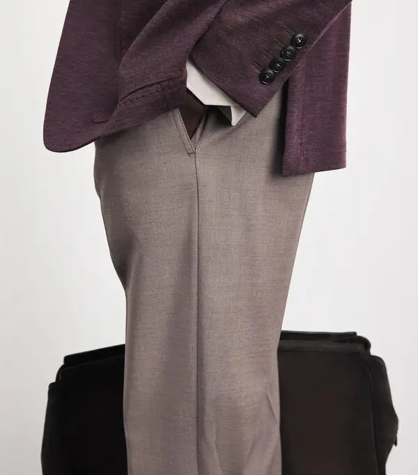 Pal Zileri Stretch Virgin Wool Drawstring Trousers