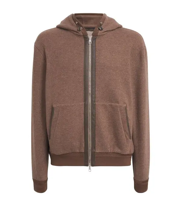 BRETT JOHNSON Cashmere-blend Zip-up Hoodie