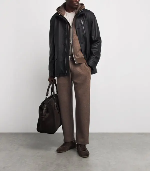 BRETT JOHNSON Cashmere-blend Zip-up Hoodie