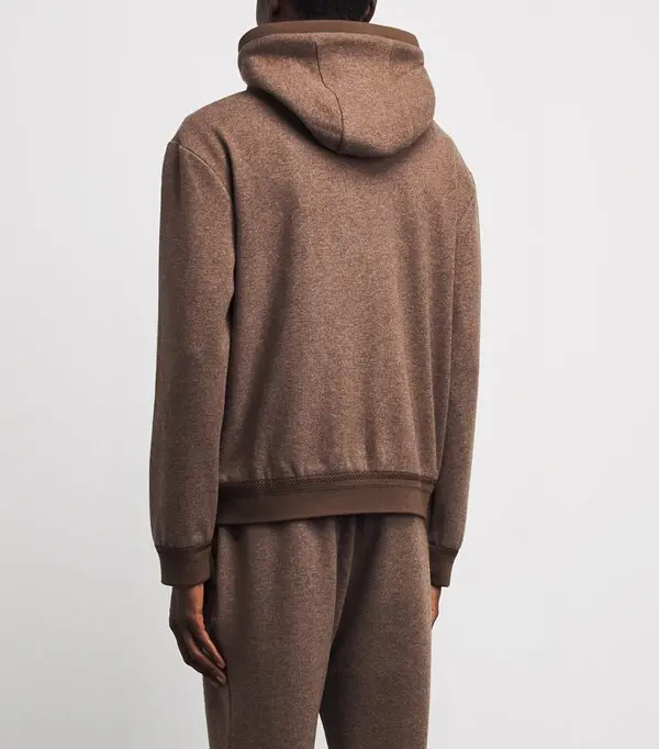BRETT JOHNSON Cashmere-blend Zip-up Hoodie