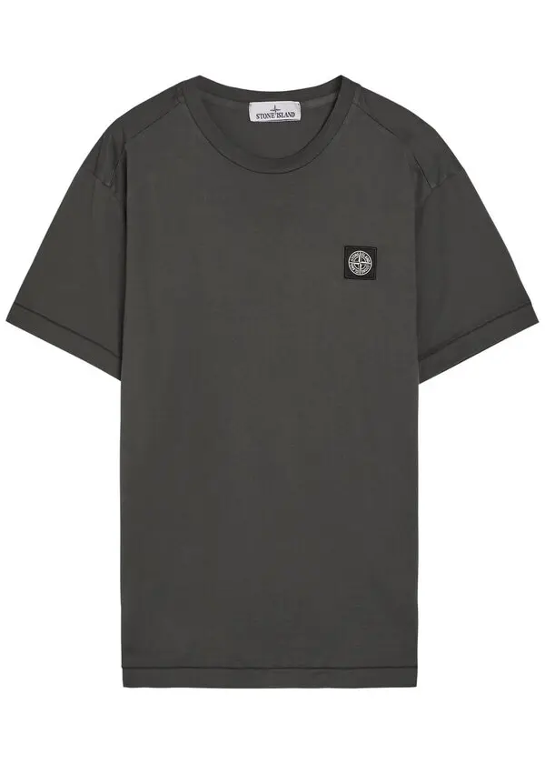 Stone Island Compass Logo Cotton T-shirt - Grey