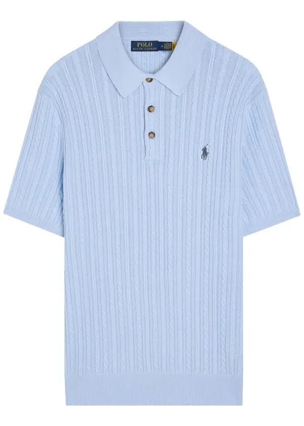 Polo Ralph Lauren Cable-knit Cotton Polo Shirt