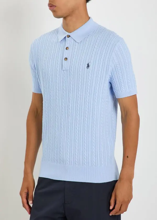 Polo Ralph Lauren Cable-knit Cotton Polo Shirt