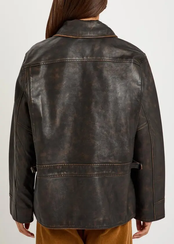 Polo Ralph Lauren Distressed Leather Jacket