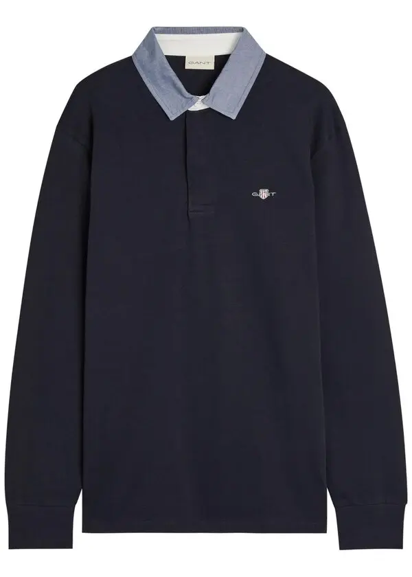 Gant Chambray Collar Cotton Rugby Shirt