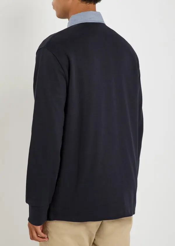 Gant Chambray Collar Cotton Rugby Shirt