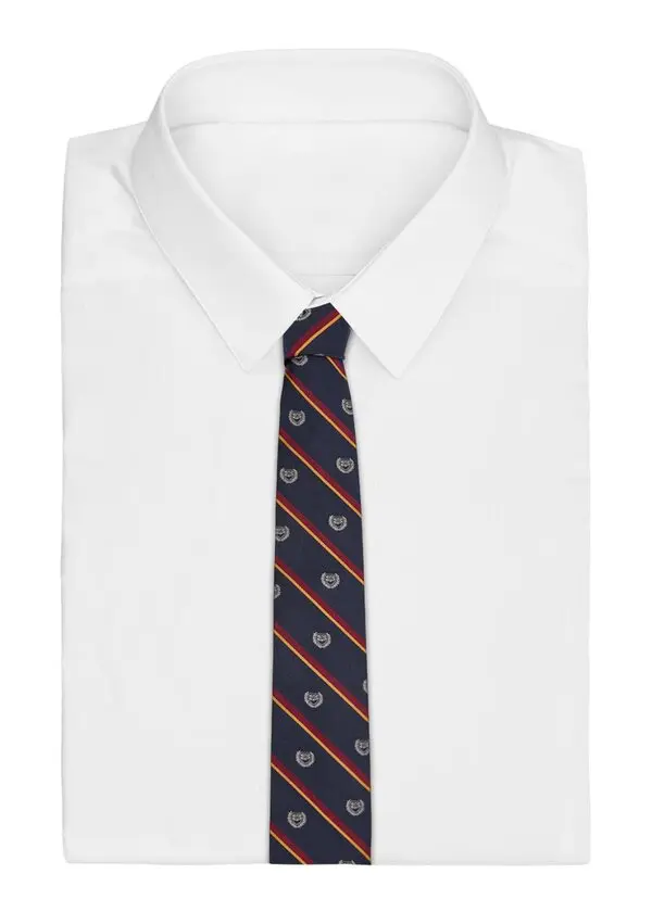 Gant Yale Striped Silk Tie - Navy