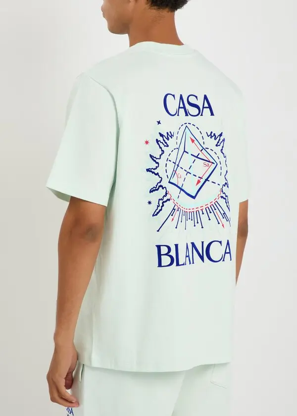 Casablanca Celestial Pyramid Printed Cotton T-shirt