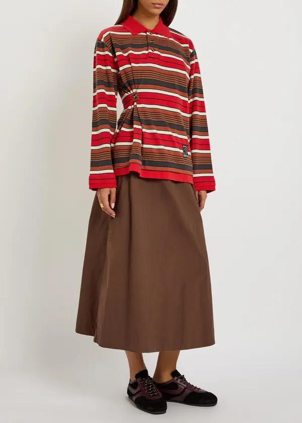 DAMSON MADDER Noah Striped Cotton Rugby Top