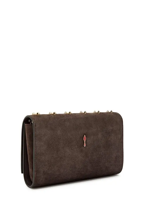 CHRISTIAN LOUBOUTIN Embellished Suede Clutch