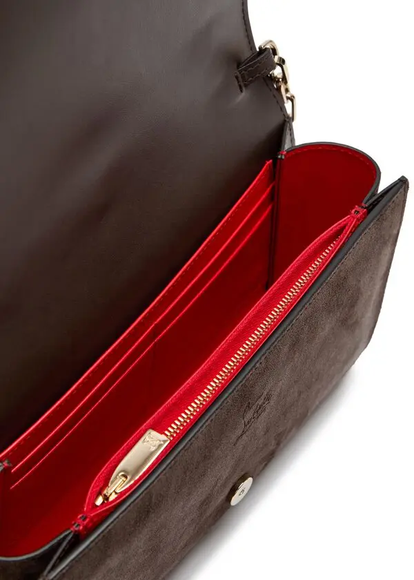 CHRISTIAN LOUBOUTIN Embellished Suede Clutch