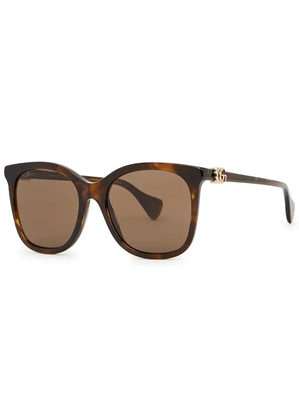 Gucci Square Frame Sunglasses - Brown