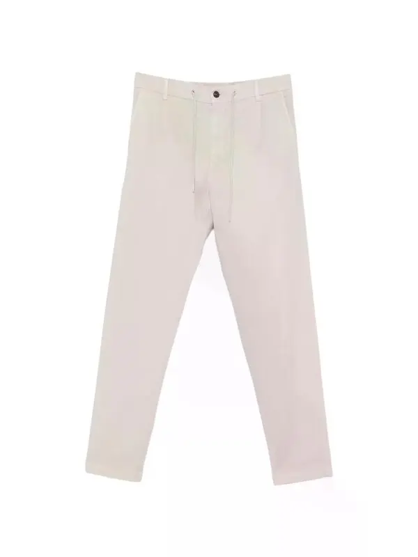 Eleventy Drawstring-waistband Tapered Trousers - Grey
