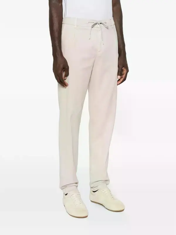 Eleventy Drawstring-waistband Tapered Trousers - Grey