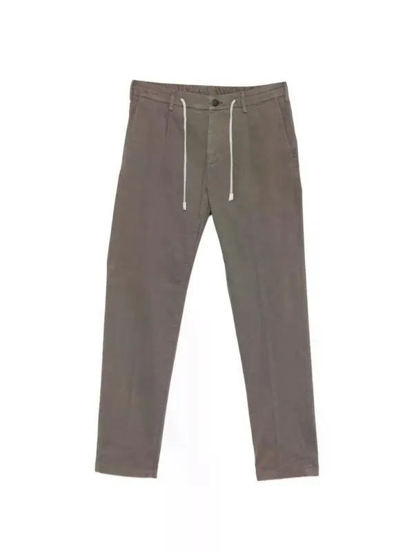 Eleventy Pleated Drawstring Trousers - Grey