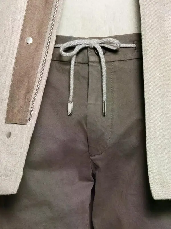 Eleventy Pleated Drawstring Trousers - Grey