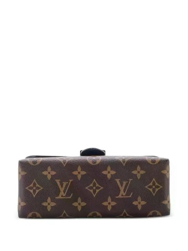 LOUIS VUITTON Locky Handbag Monogram Canvas With Leather Bb Satchel - Blue