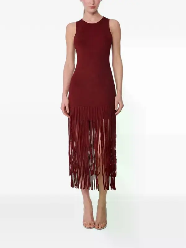 TOCCIN Margaux Fringe-trim Mini Dress