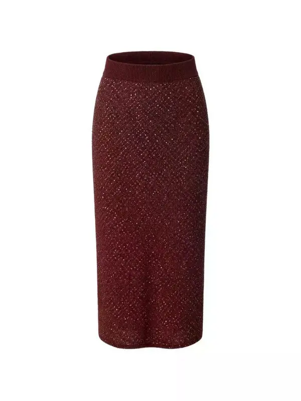 TOCCIN Alisha Sequin-embellished Midi Skirt
