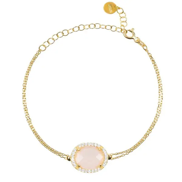 LATELITA Beatrice Oval Gemstone Bracelet - Gold