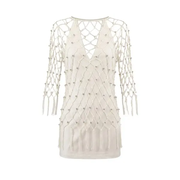TOHEN Manon Beaded Mini Dress