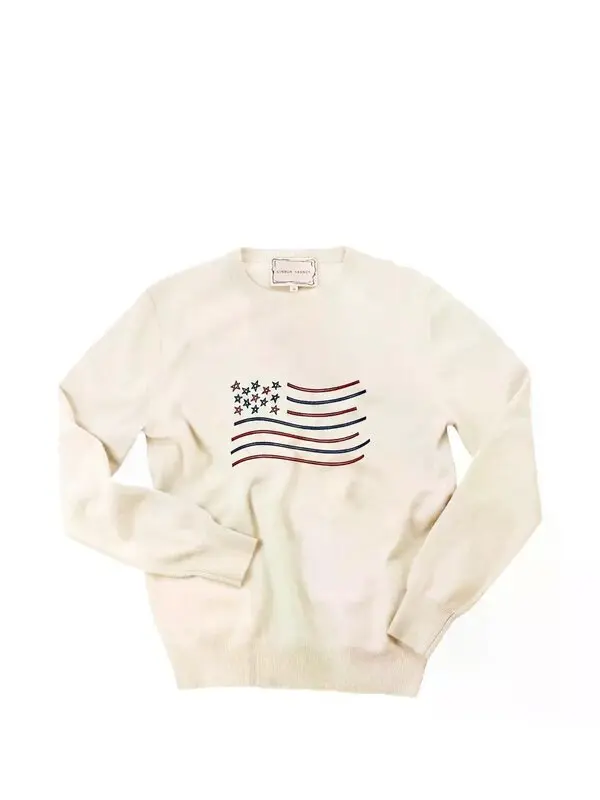 Lingua Franca Unity Flag Cashmere Sweater