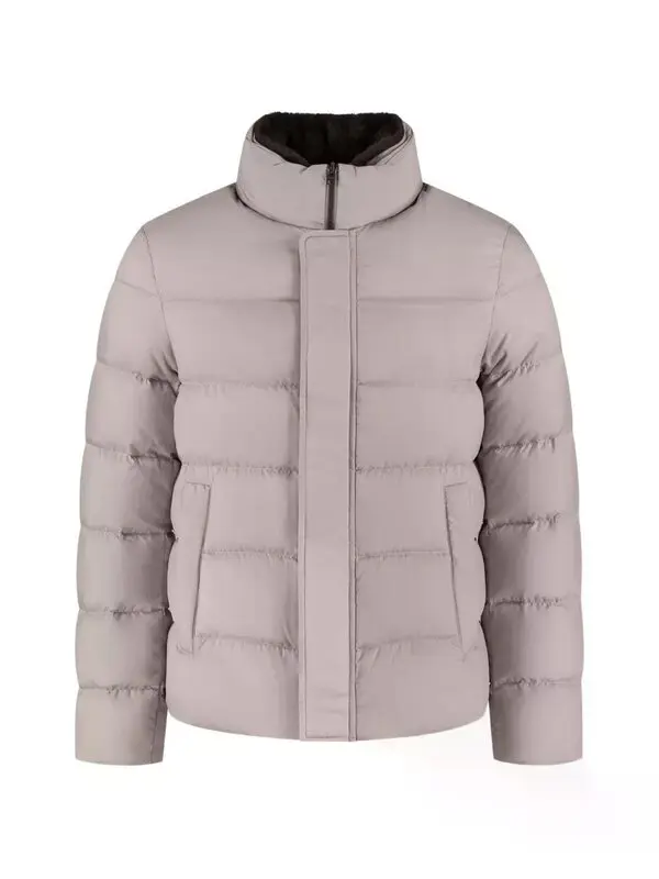 Herno Quilted Jacket With Shearling Trim