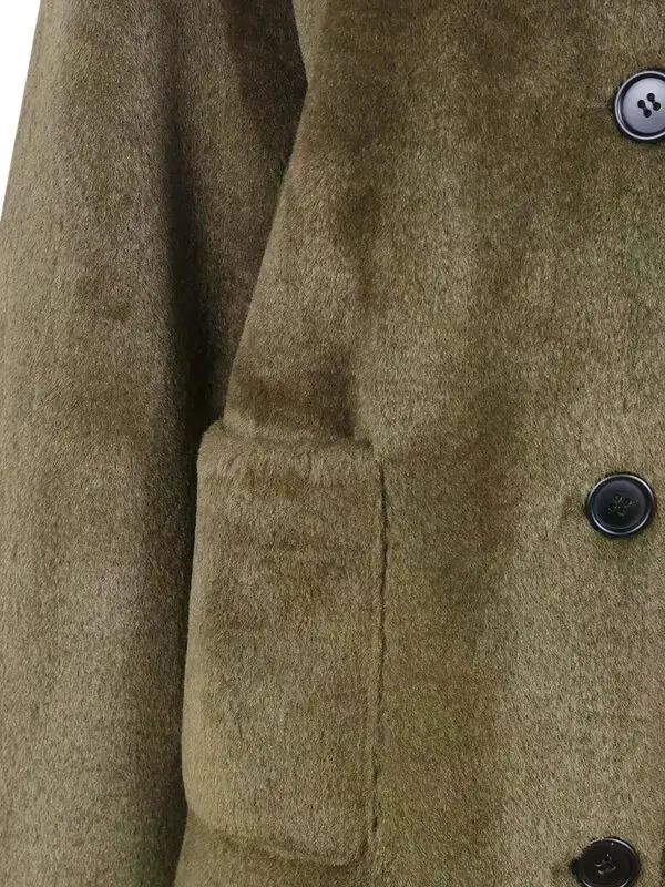 BETTA CORRADI Faux-fur Single-breasted Coat