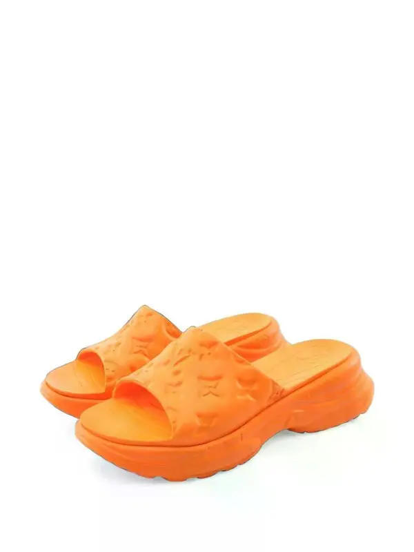 LOUIS VUITTON Monogram Pool Platform Sandals - Orange