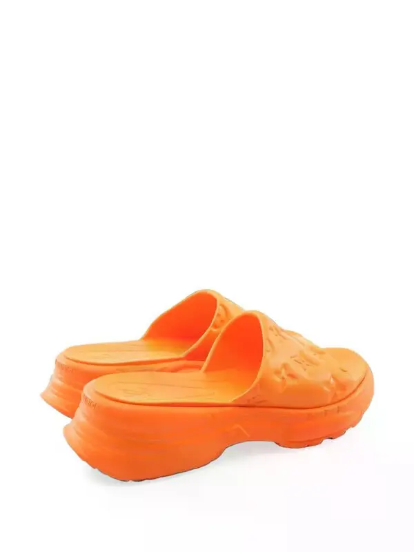 LOUIS VUITTON Monogram Pool Platform Sandals - Orange