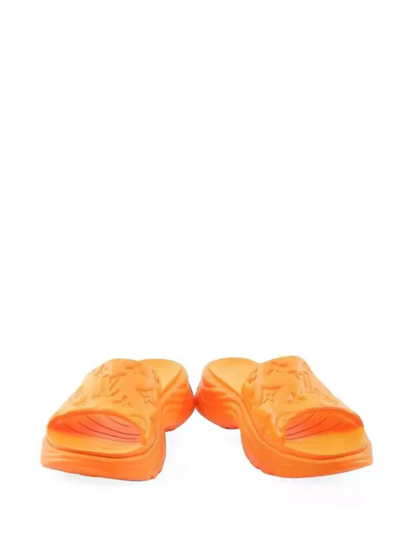 LOUIS VUITTON Monogram Pool Platform Sandals - Orange