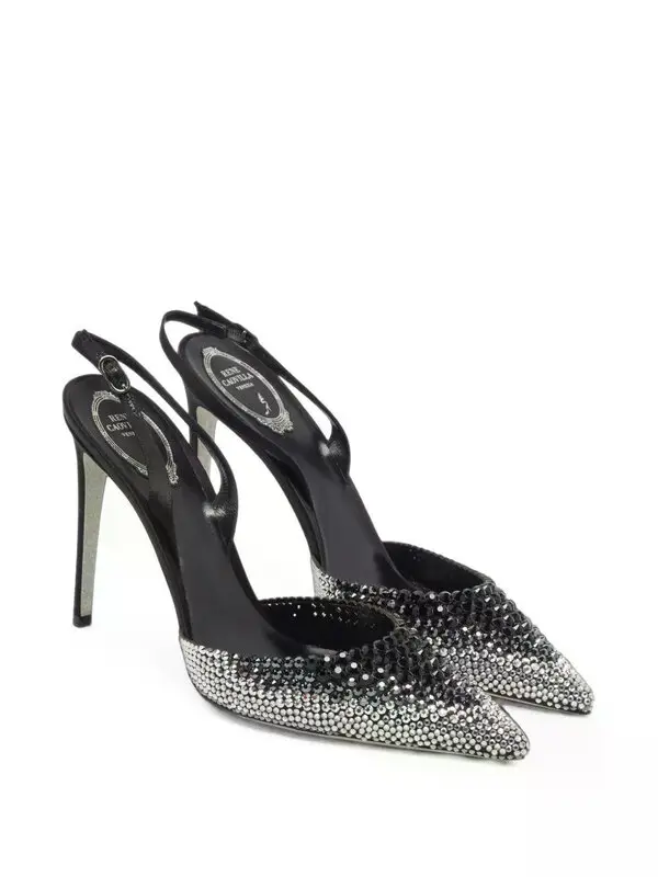 Rene Caovilla Jackie Crystal-embellished Slingback Pumps