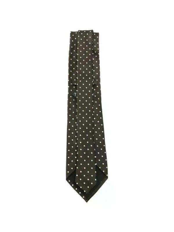 TOM FORD Polka-dot Silk Tie - Brown