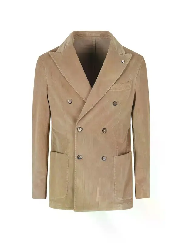 L.B.M. Double-breasted Corduroy Blazer