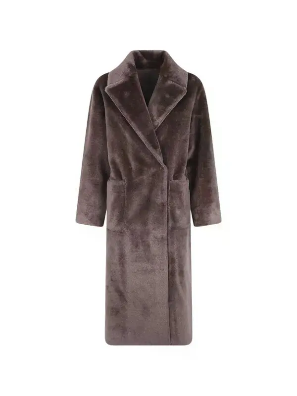 BETTA CORRADI Faux-fur Notch-lapels Coat