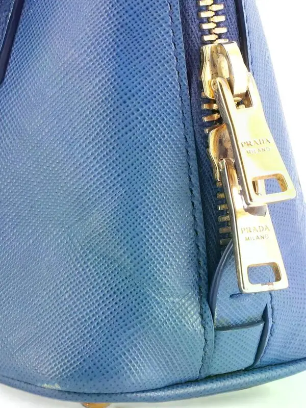 Prada Promenade Bag Saffiano Leather Mini Crossbody Bag - Blue