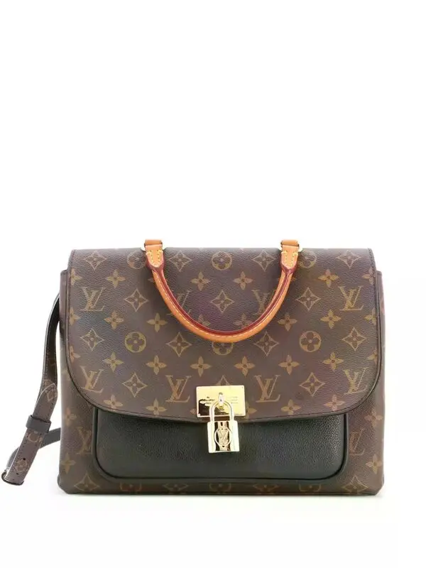 LOUIS VUITTON Marignan Handbag Monogram Canvas With Leather Shoulder Bag